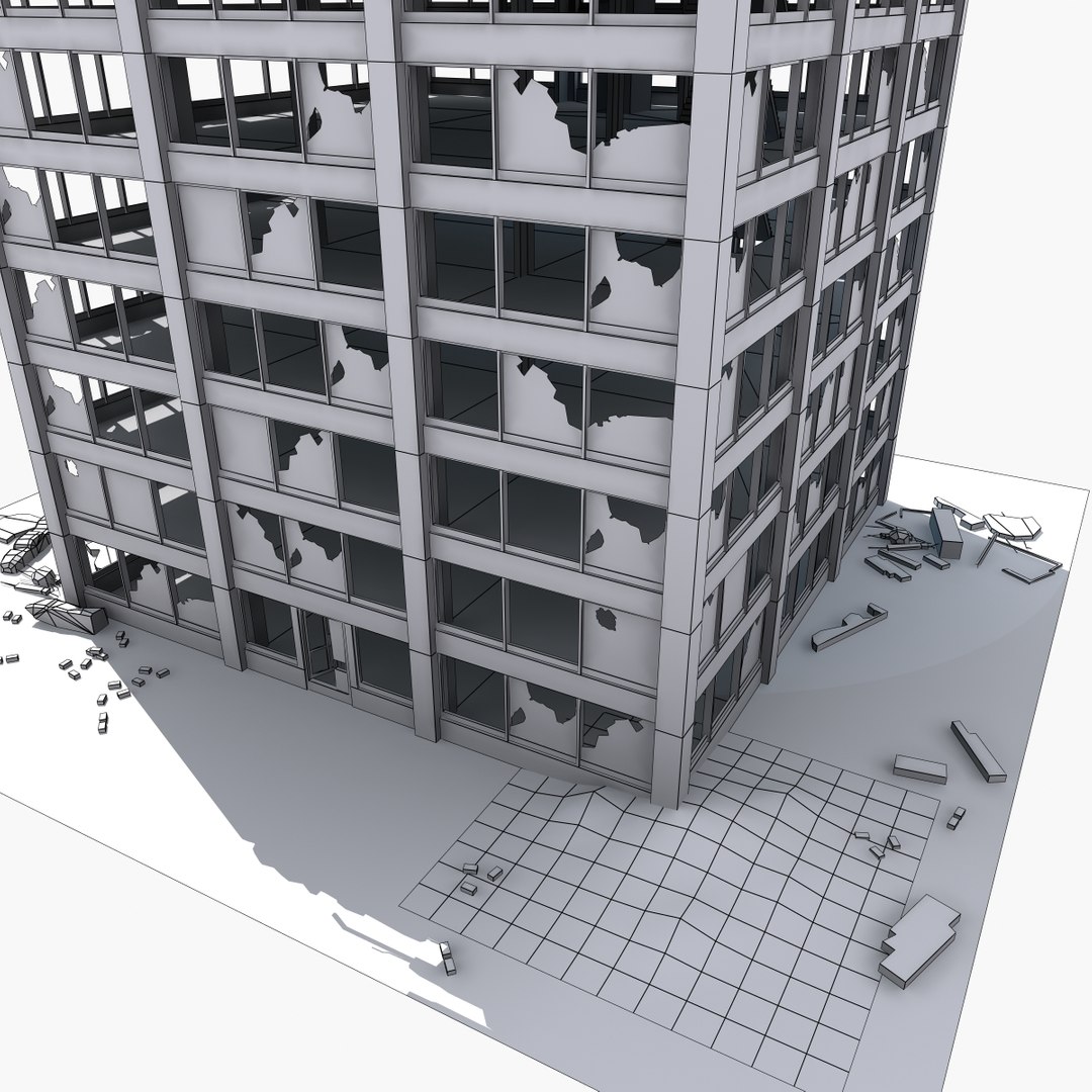 3d Model Destroyed Building
