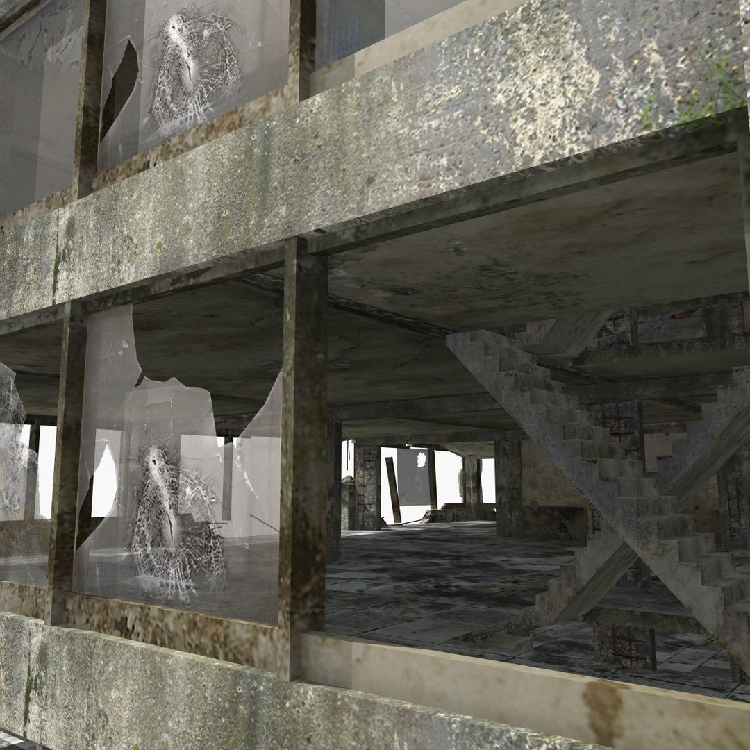 3d Model Destroyed Building