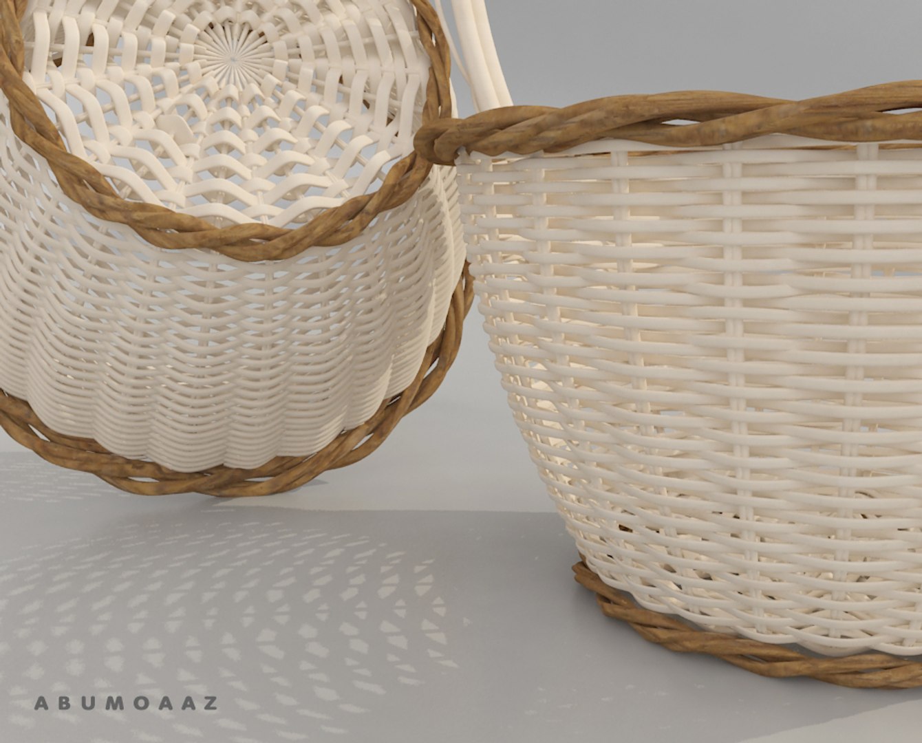 basket bamboo 3d model