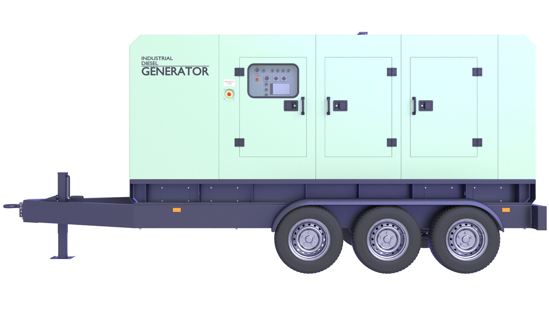 Mobile Generator Trailer 52 3D - TurboSquid 2257483