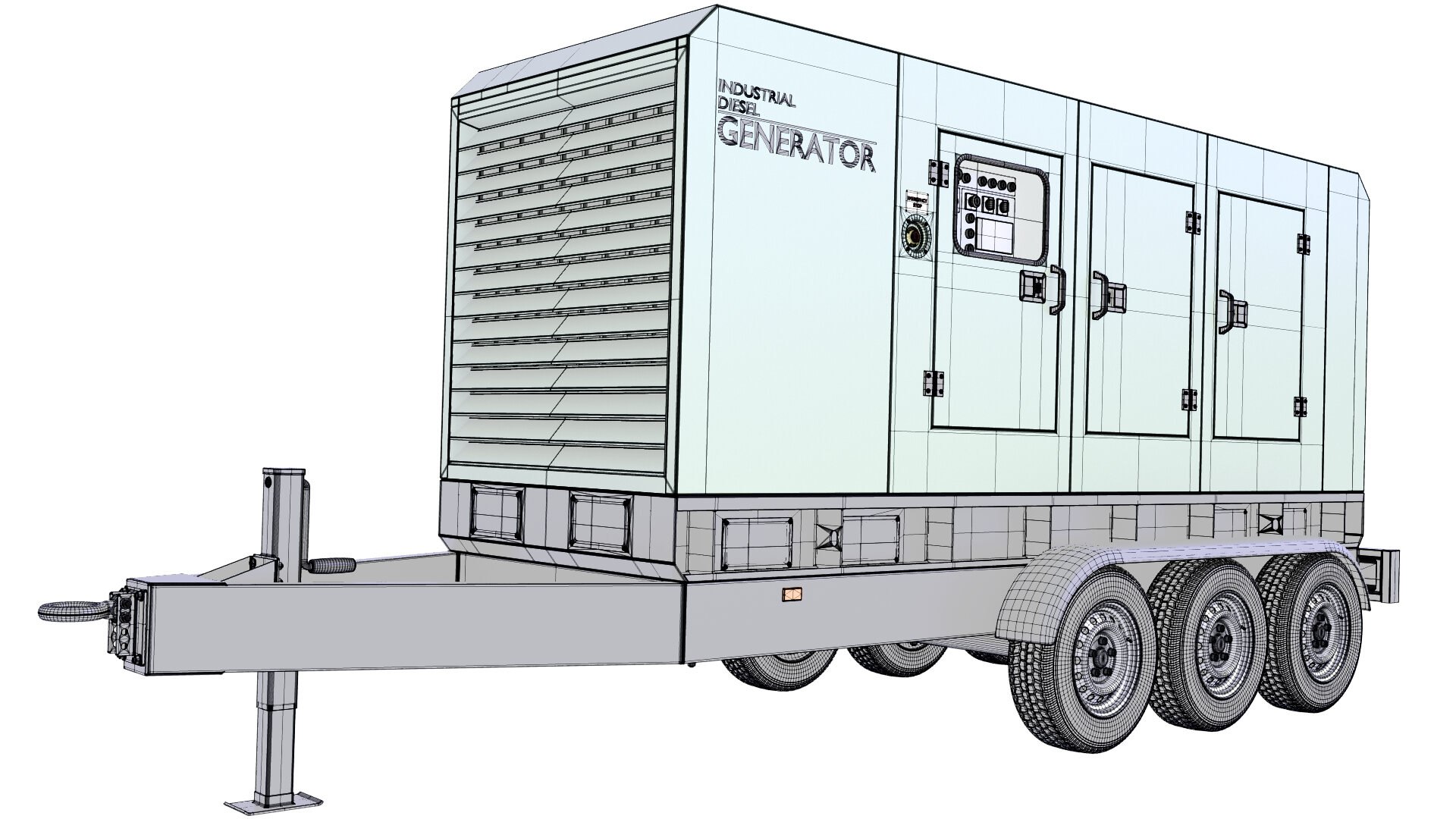 Mobile Generator Trailer 52 3D - TurboSquid 2257483