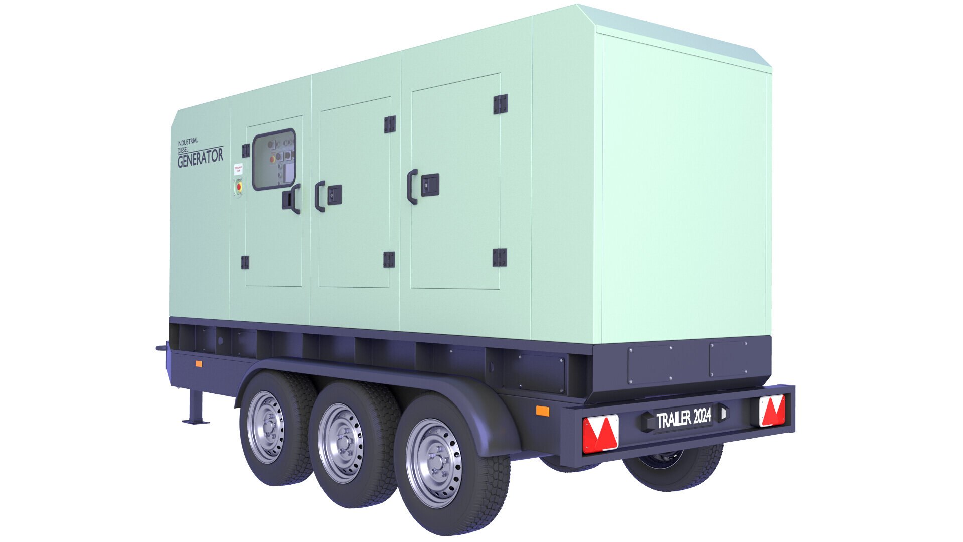 Mobile Generator Trailer 52 3D - TurboSquid 2257483