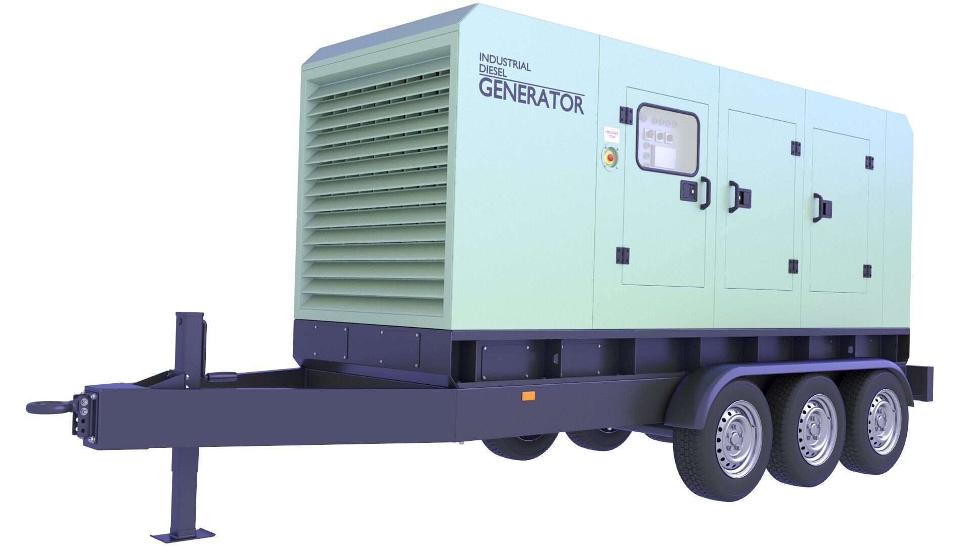 Mobile Generator Trailer 52 3D - TurboSquid 2257483