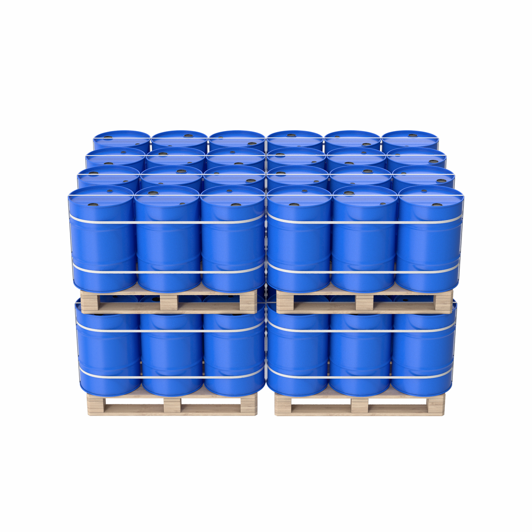 Stack Of Blue Barrels On Pallets 3D - TurboSquid 2063852
