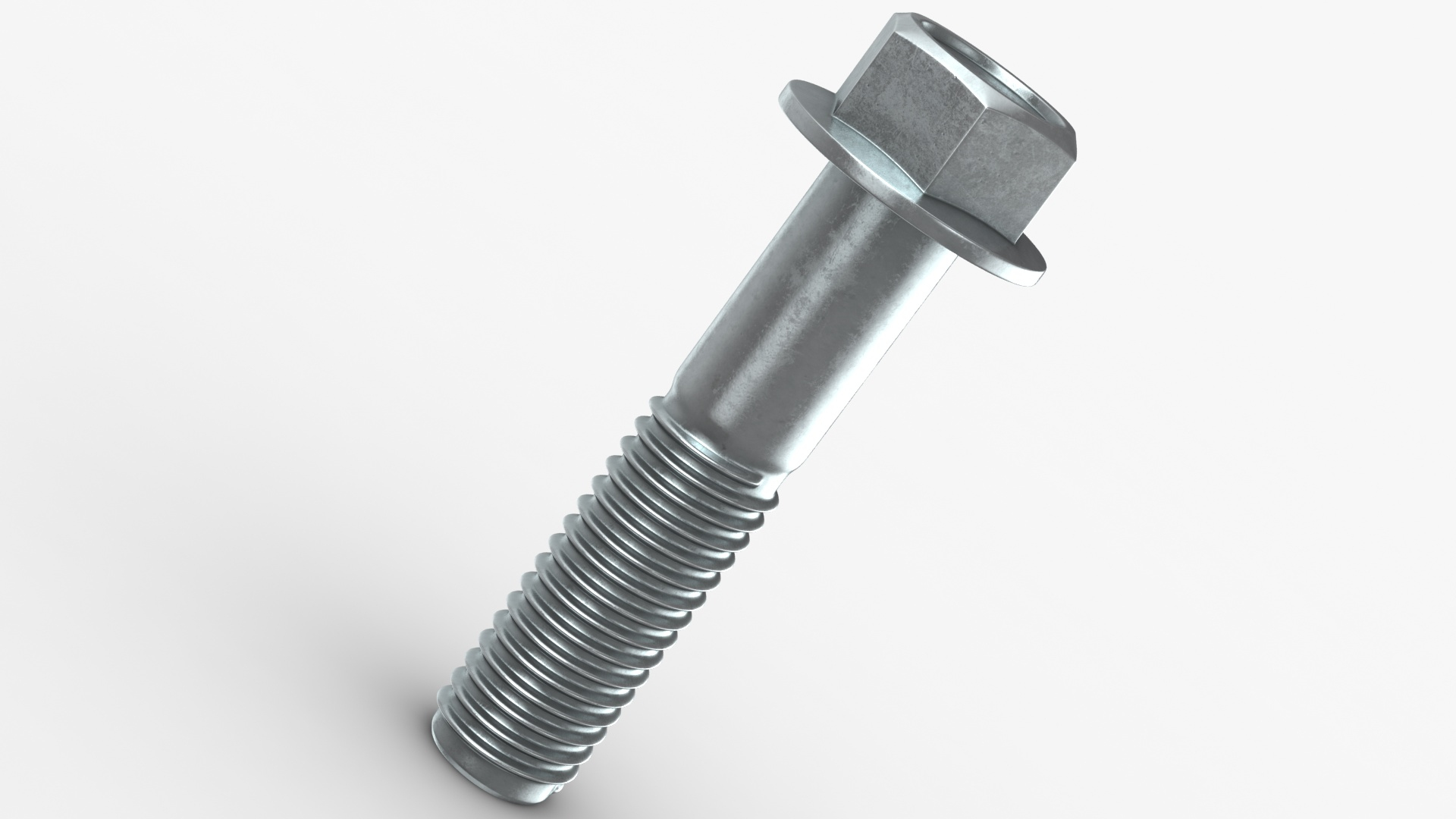 3D Hex Flange Bolt 02 Model - TurboSquid 1621398