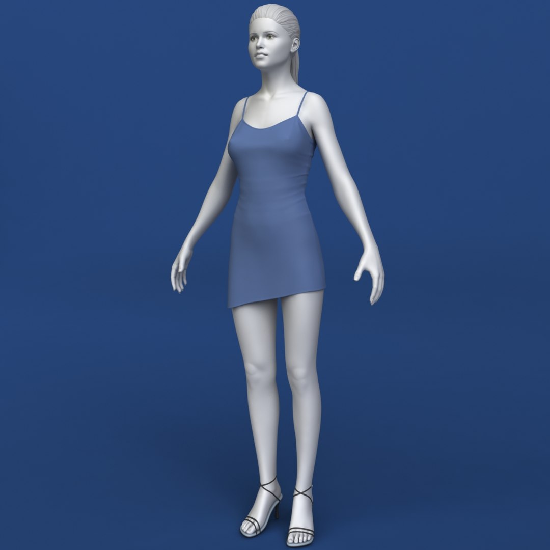 Realistic Woman Modeled Female Body 3d Model