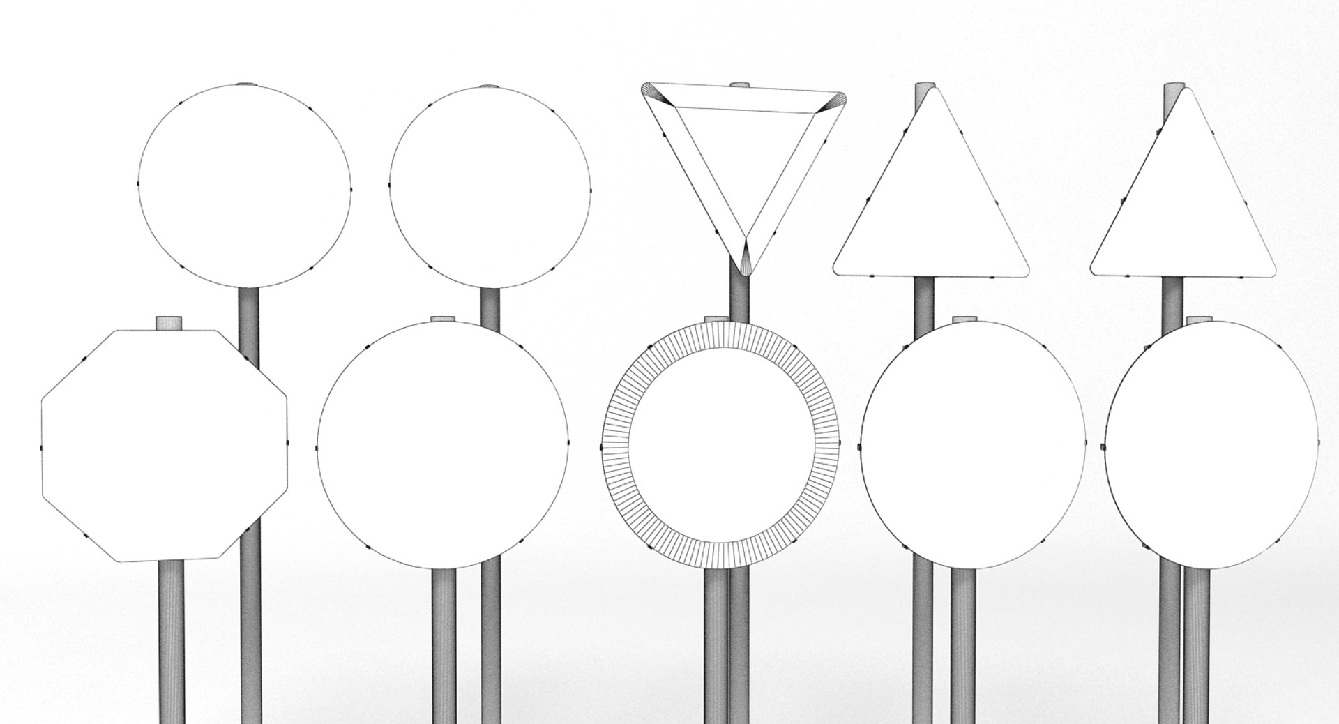 Traffic Signs 3d Model