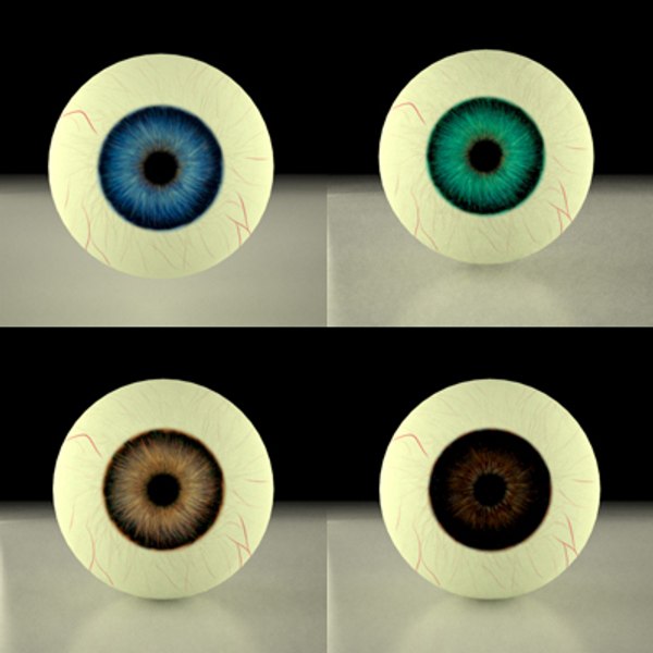 3ds max eyes human blue