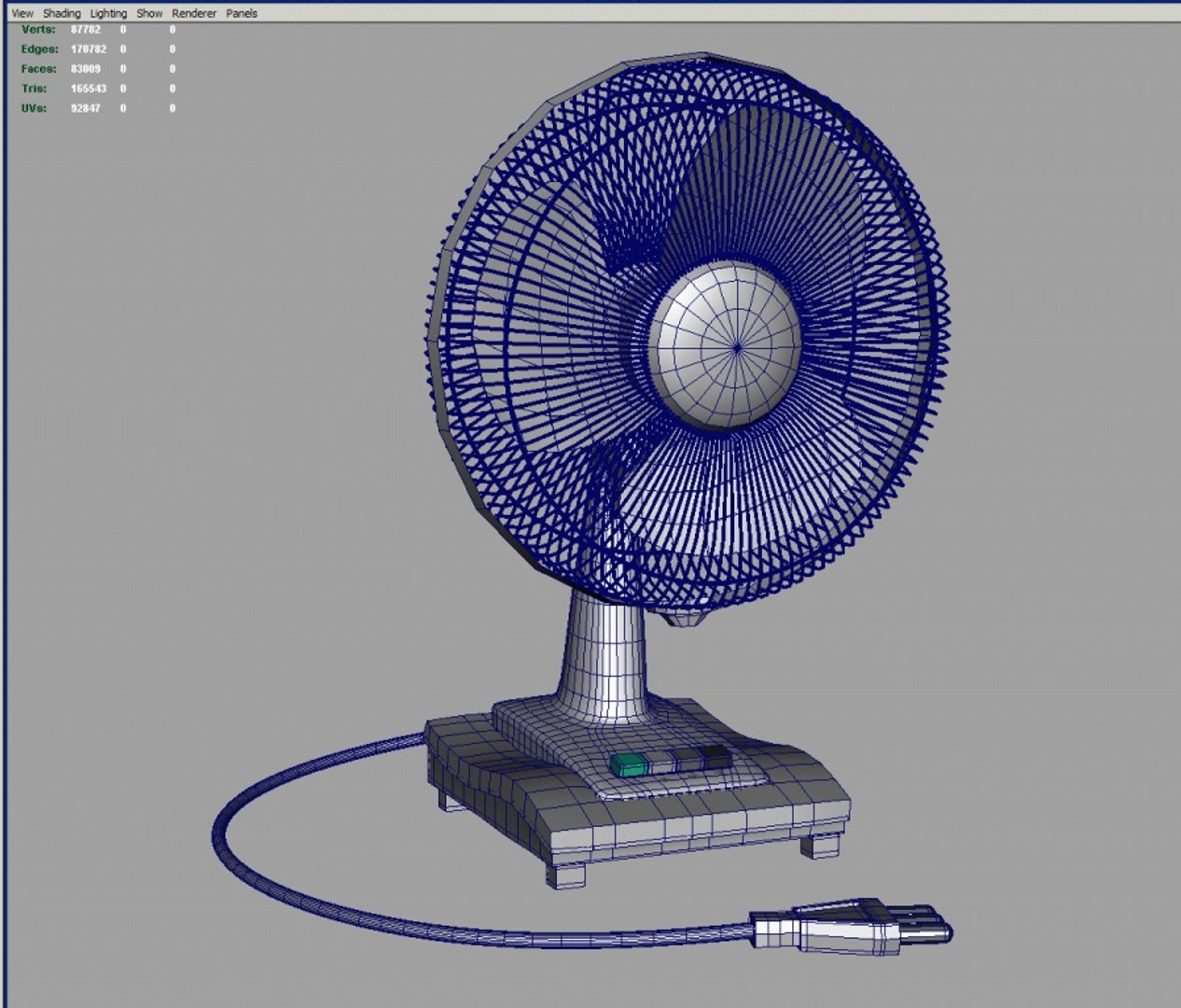 Table Fan 3d Model