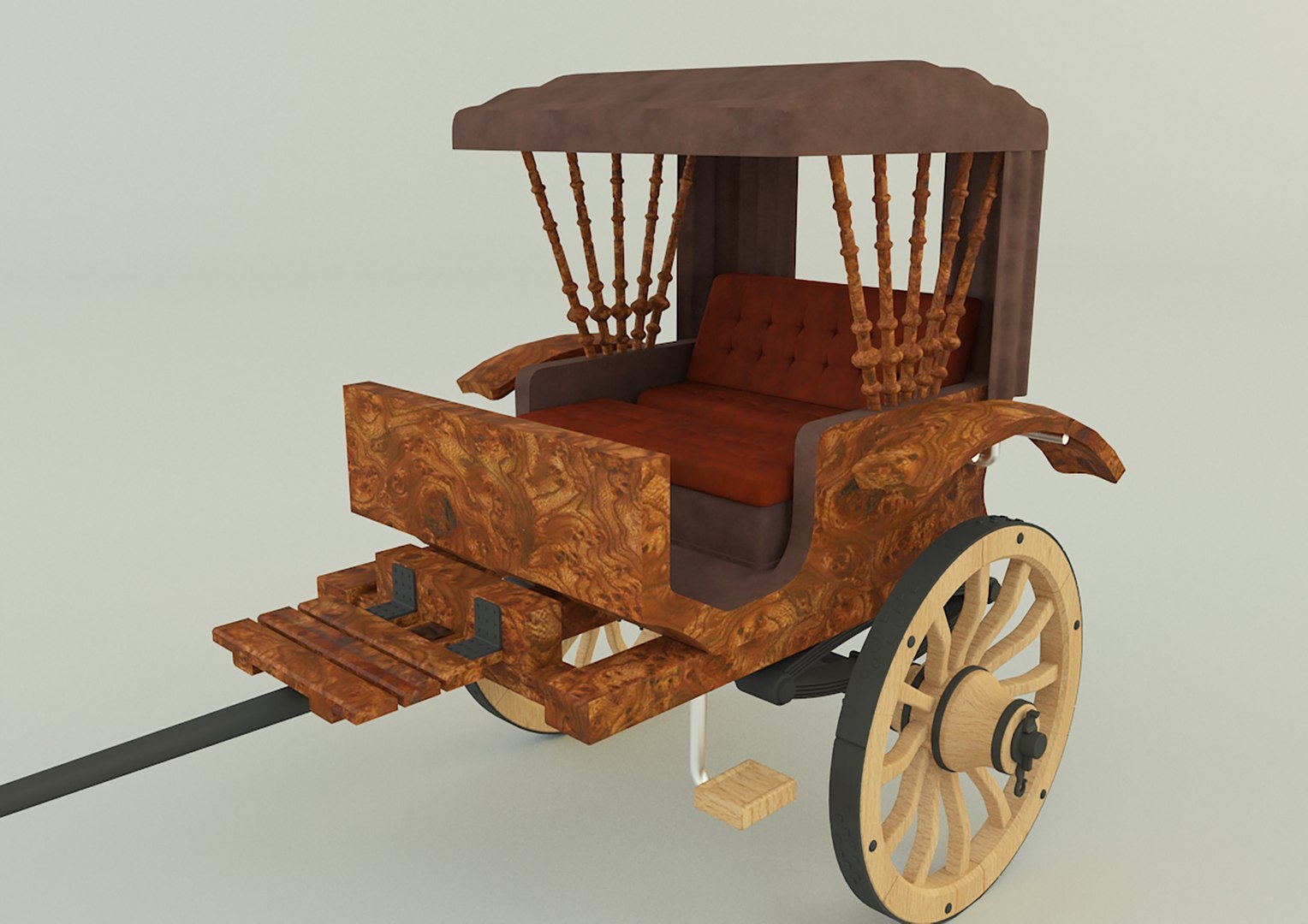 The Curtained Carriage 3D Model - TurboSquid 2120397