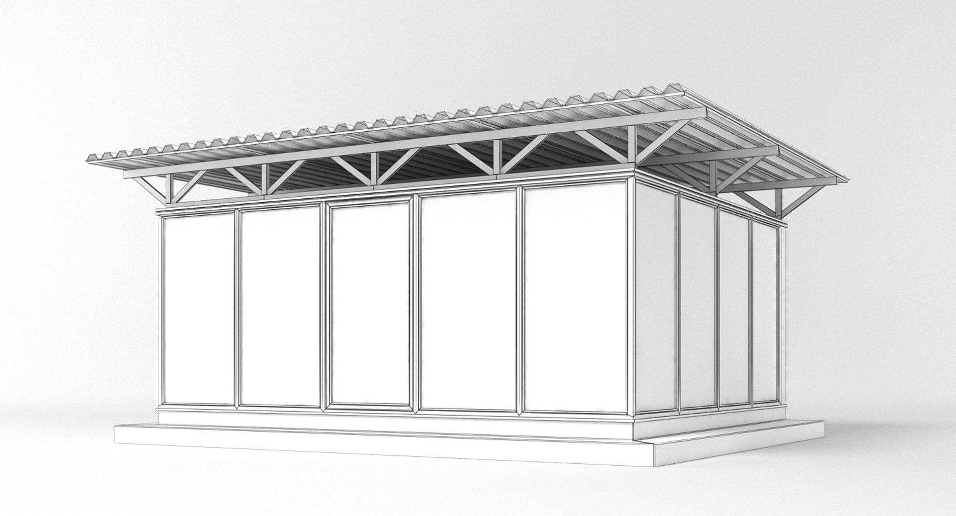 3d Pavilion Realistic Model