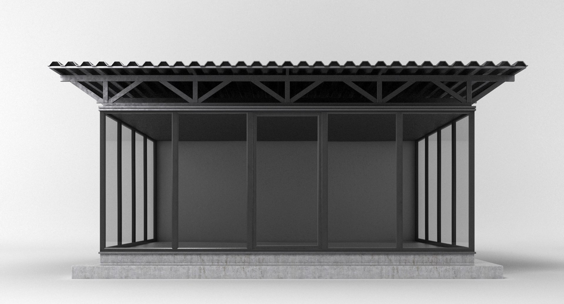 3d Pavilion Realistic Model