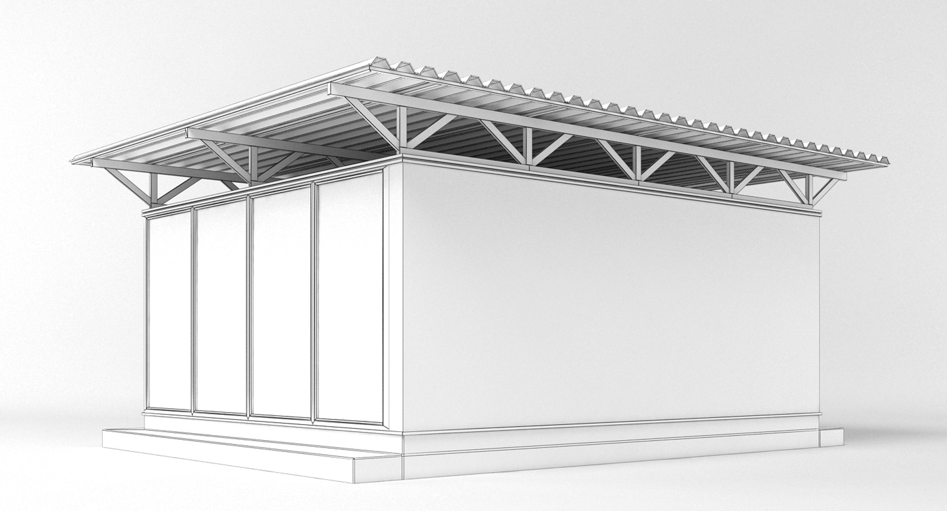 3d Pavilion Realistic Model
