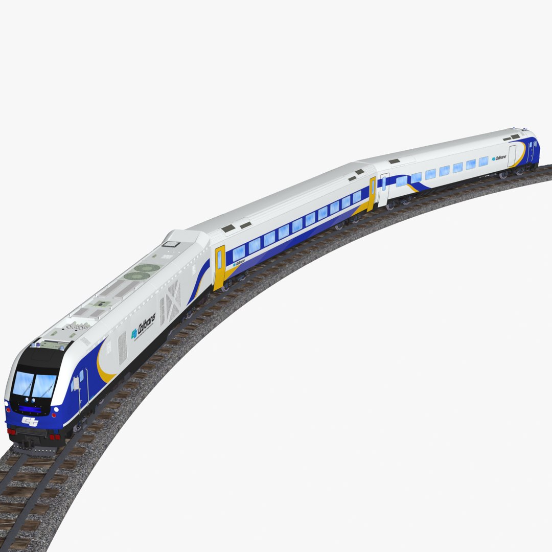 3D Caltrans Venture Trainset With A Siemens Charger Sz-44 Diesel ...