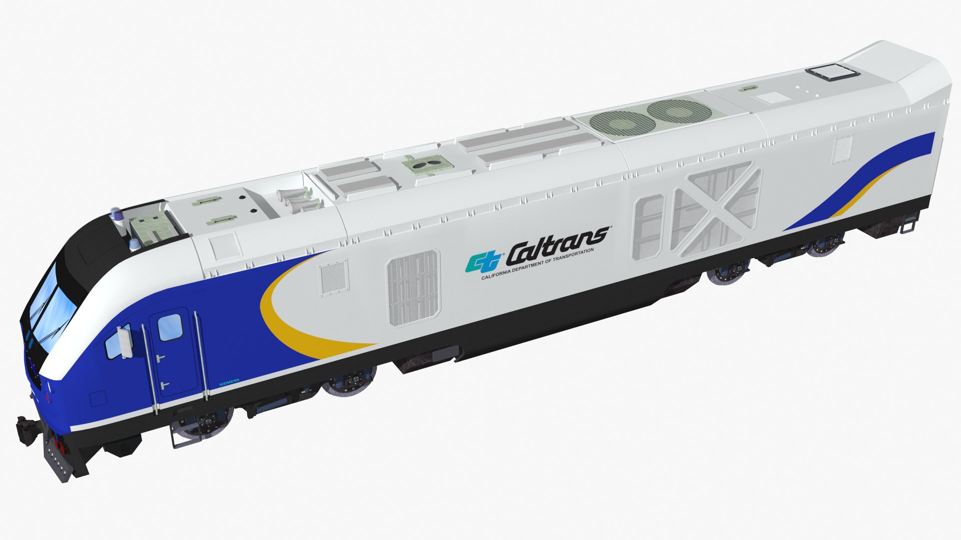 3D Caltrans Venture Trainset With A Siemens Charger Sz-44 Diesel ...