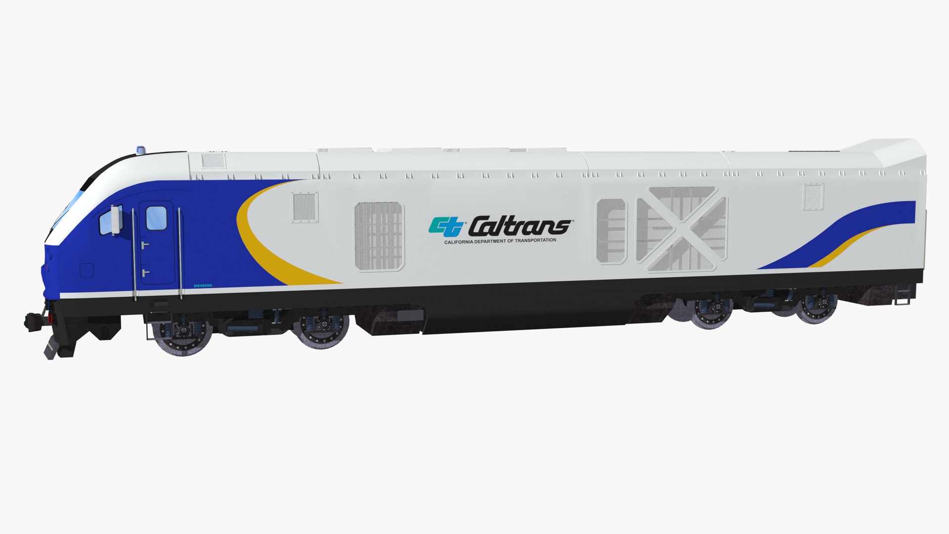 3D Caltrans Venture Trainset With A Siemens Charger Sz-44 Diesel ...