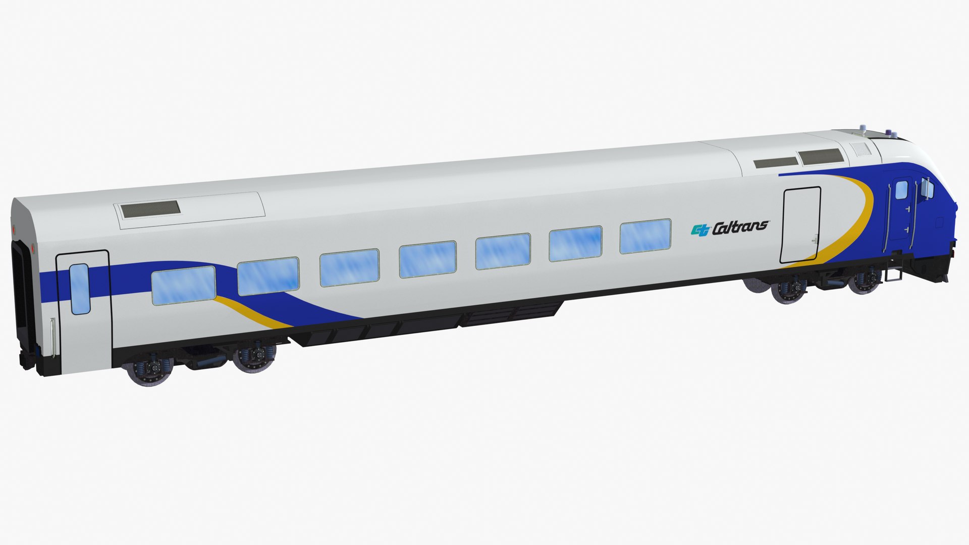 3D Caltrans Venture Trainset With A Siemens Charger Sz-44 Diesel ...