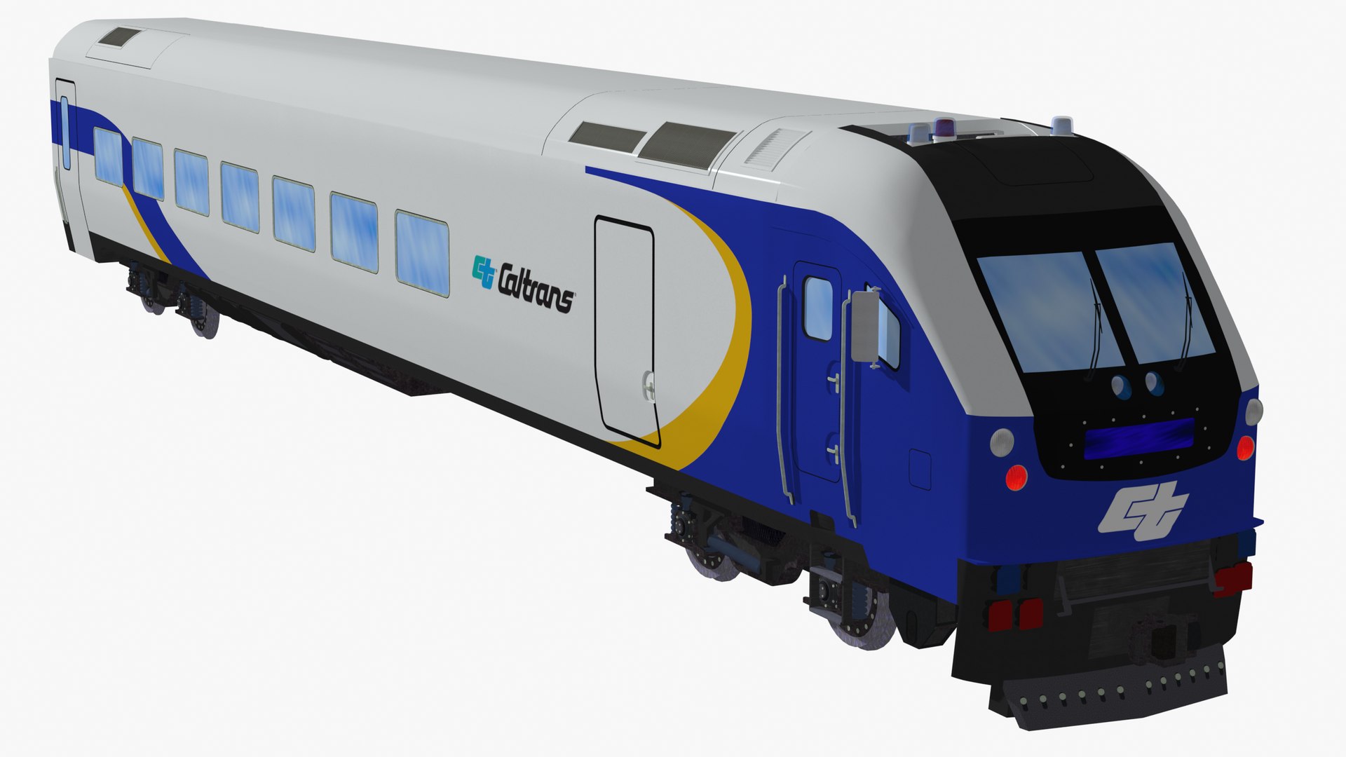 3D Caltrans Venture Trainset With A Siemens Charger Sz-44 Diesel ...