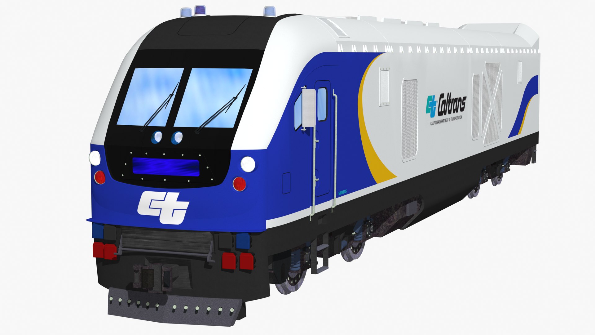 3D Caltrans Venture Trainset With A Siemens Charger Sz-44 Diesel ...