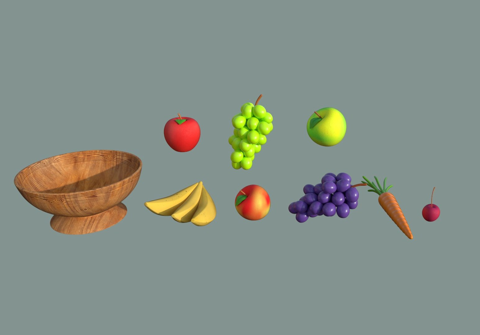 Fruit Bowl Model - TurboSquid 1614660