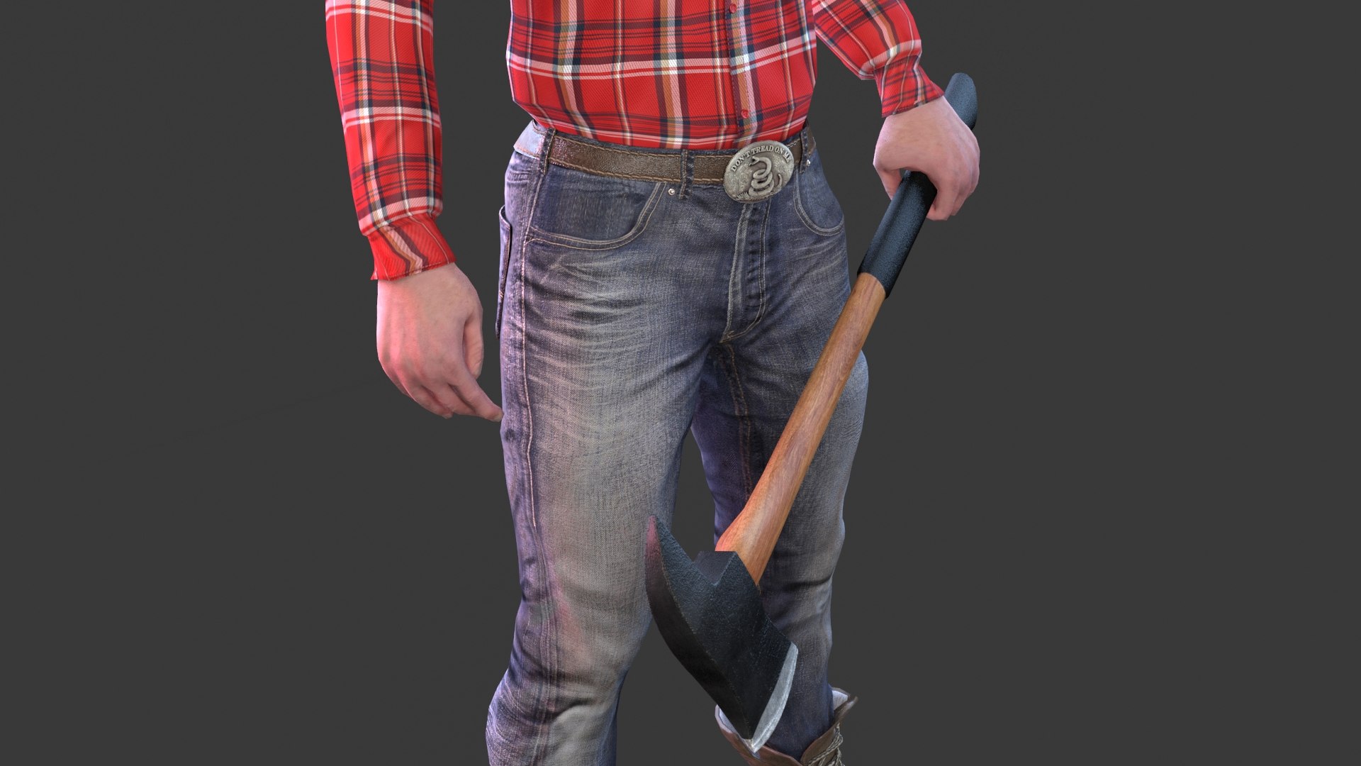 3d Model Rigged Canadian Lumberjack Man