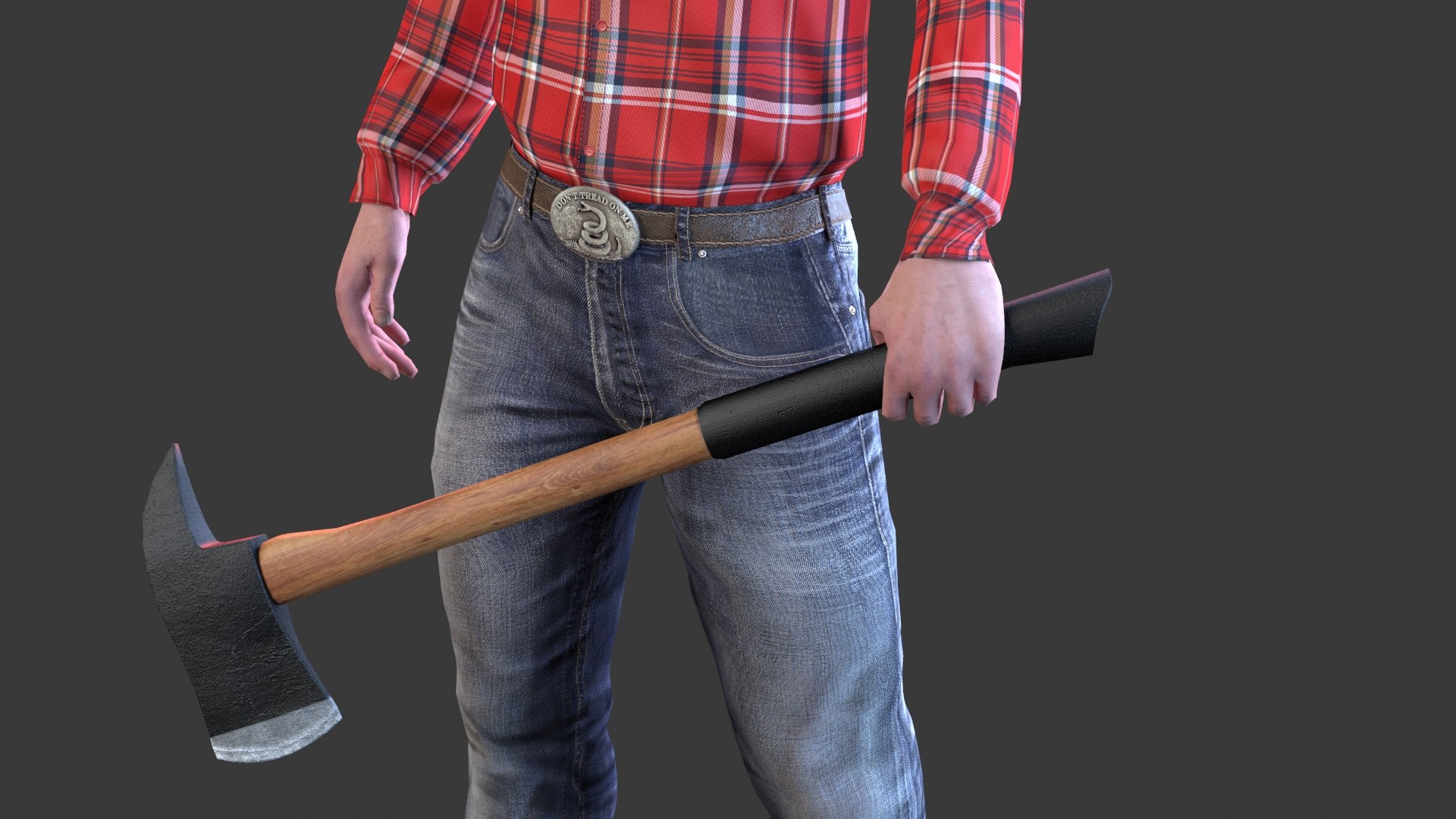 3d Model Rigged Canadian Lumberjack Man