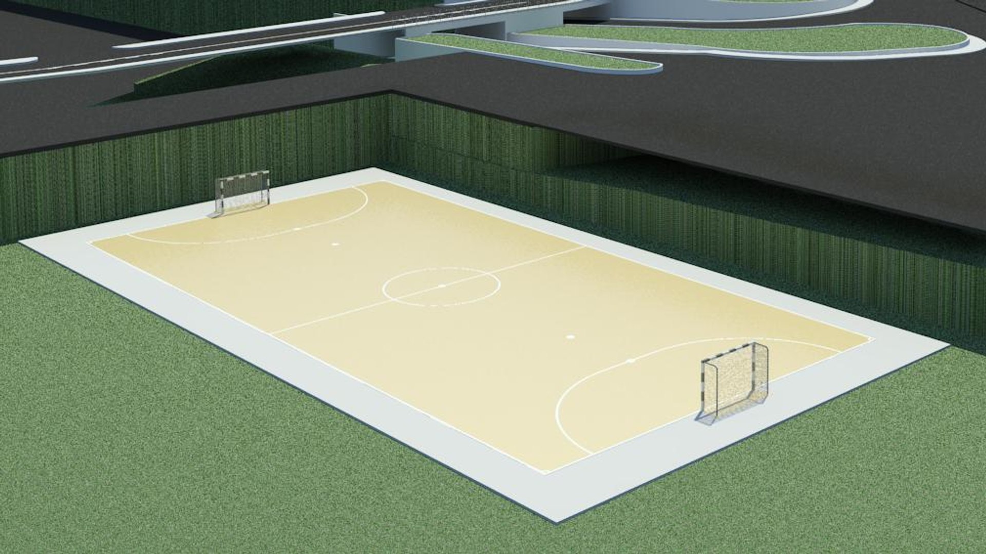 Futsal Court 3d Model