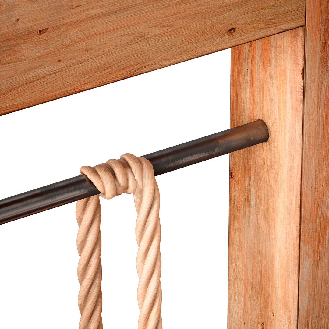 Outdoor Wooden Rope Swing On Ropes 3D Model - TurboSquid 2005330