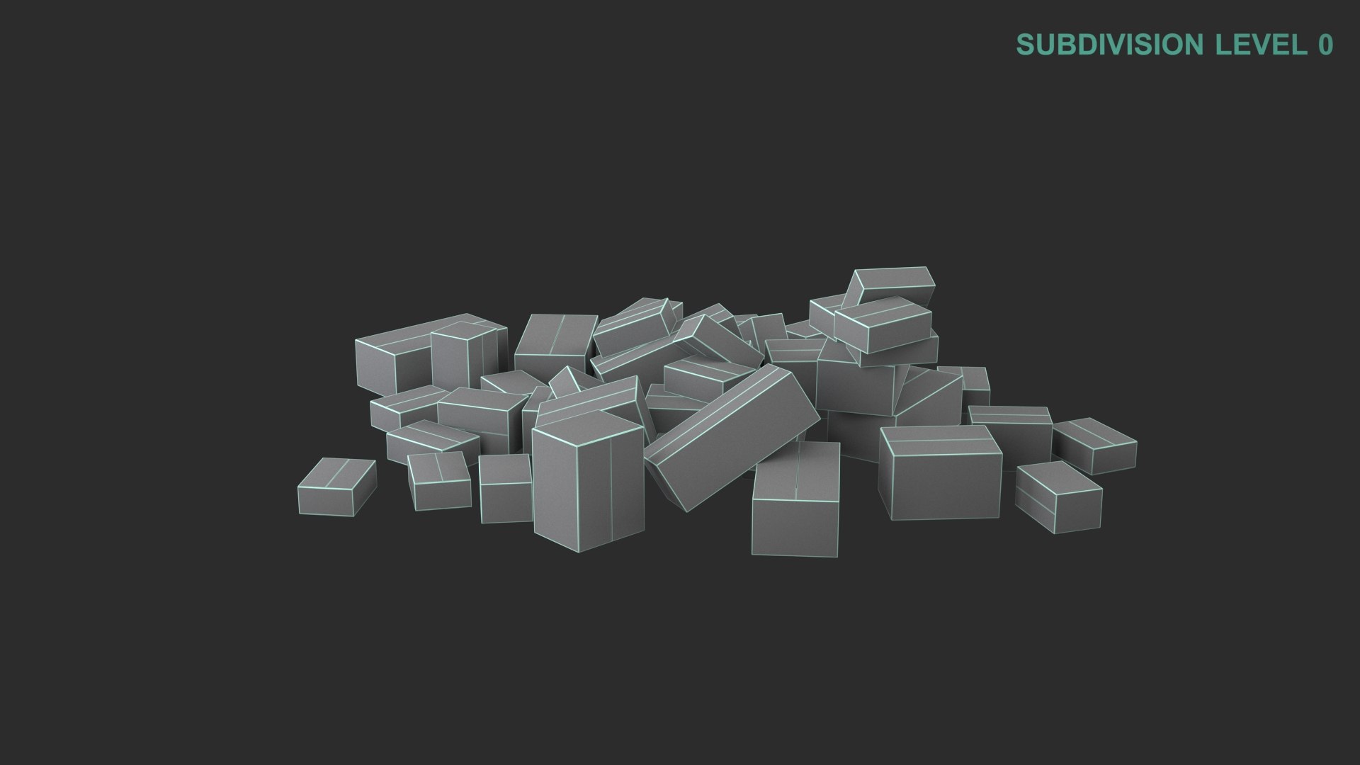 3D Cardboard Box Pile - TurboSquid 2003080