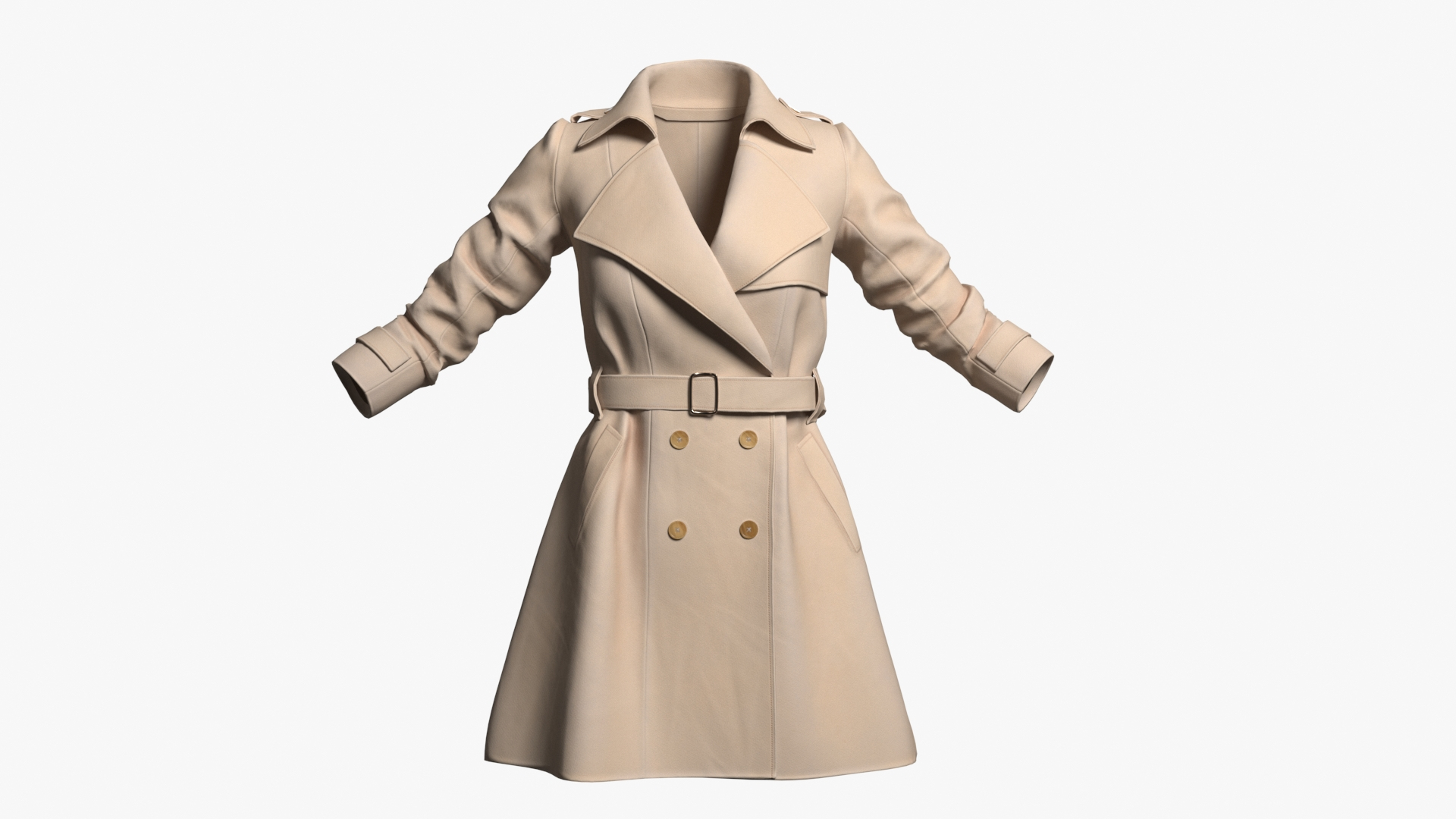 3D Coat TrenchCoat For Woman MAX - TurboSquid 2146828