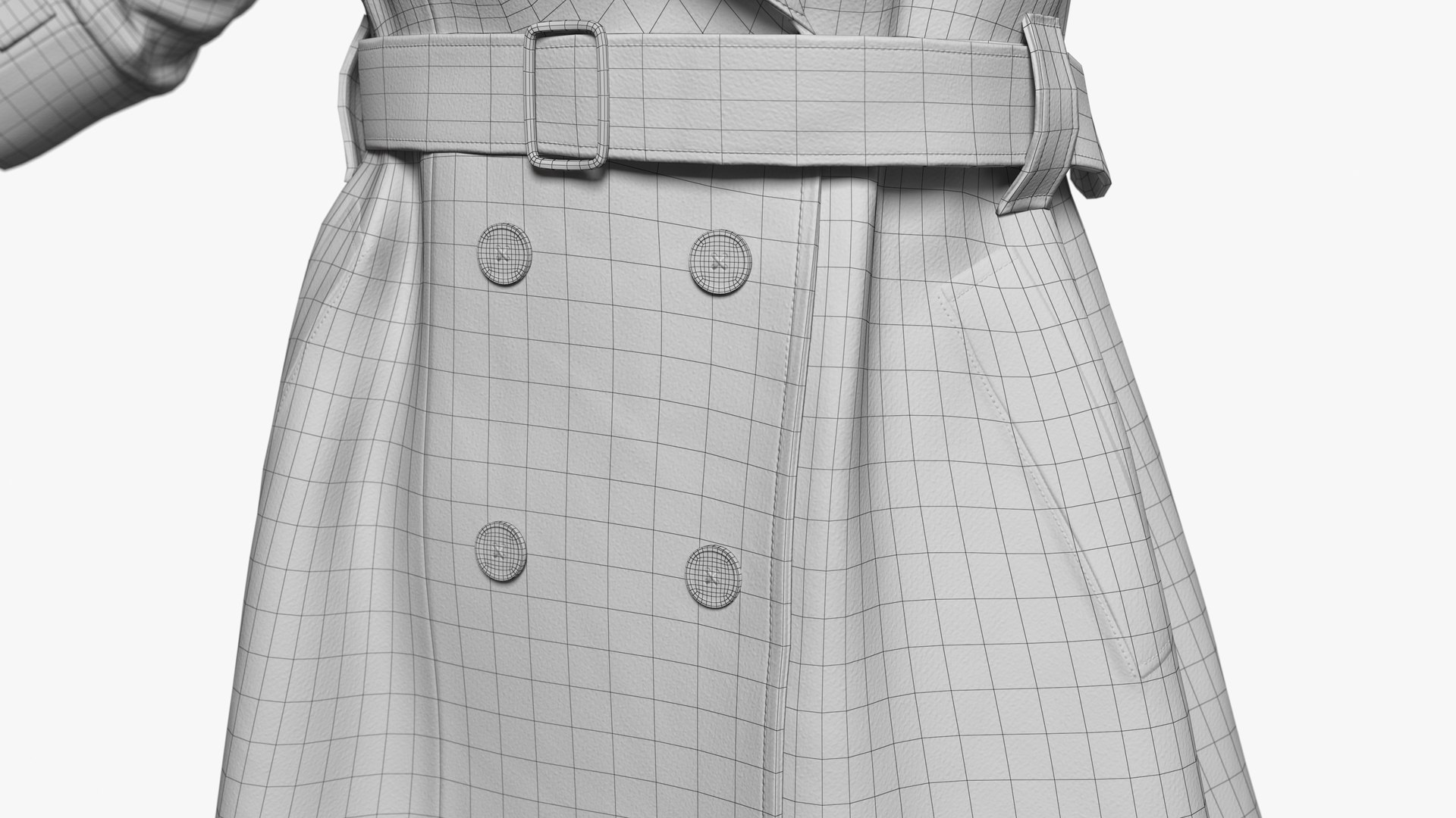 3D Coat TrenchCoat For Woman MAX - TurboSquid 2146828