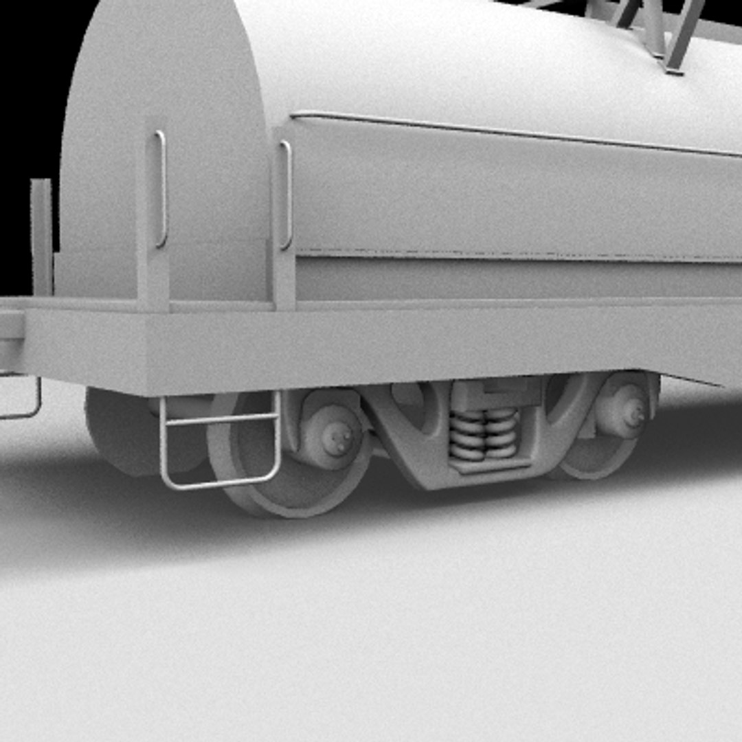 3d railroad coil car model