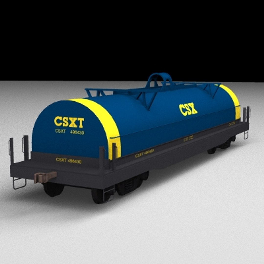 3d railroad coil car model
