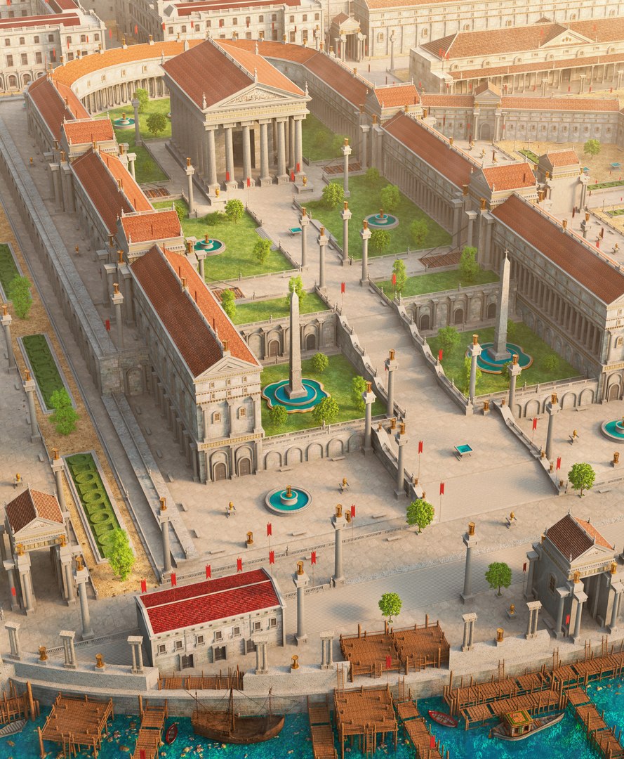 Caesarea Maritima Temple Of Rome And Augustus Environment 3D ...