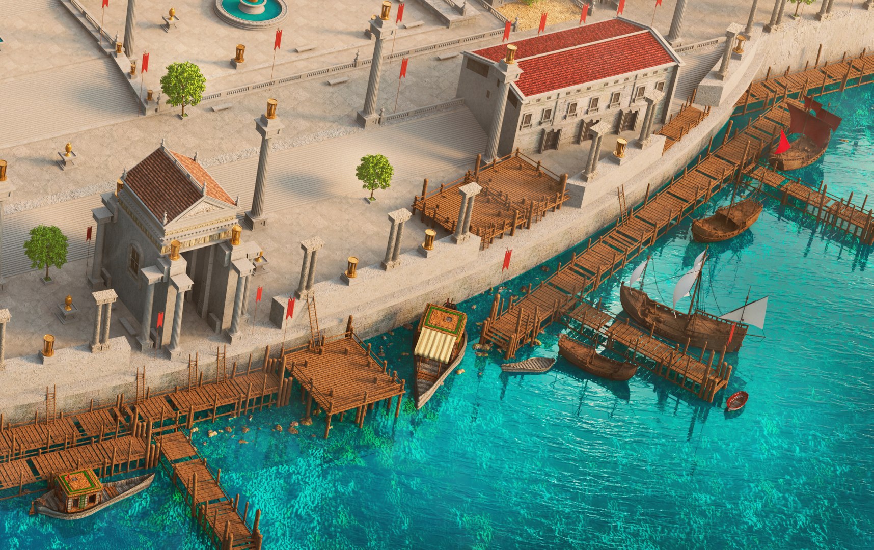 Caesarea Maritima Temple Of Rome And Augustus Environment 3D ...