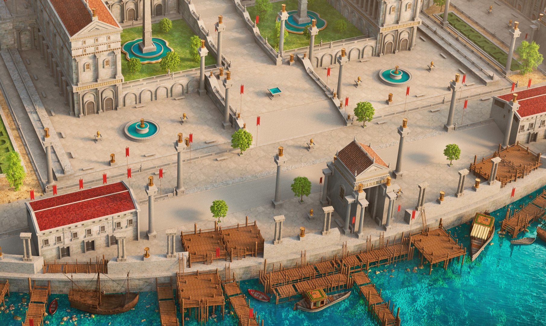 Caesarea Maritima Temple Of Rome And Augustus Environment 3D ...
