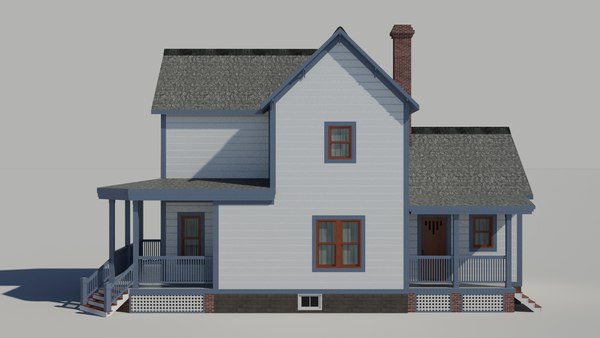 craftsman kit house 3d model