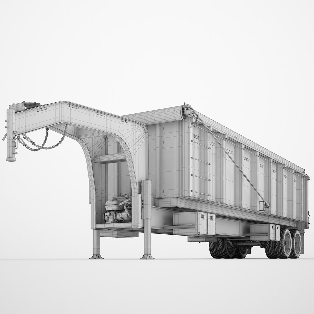 Powered Dump Trailer 04 3D Model - TurboSquid 2268761