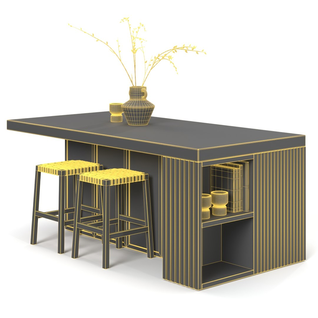 Kitchen Island Countertop 01 3D Model - TurboSquid 2205513