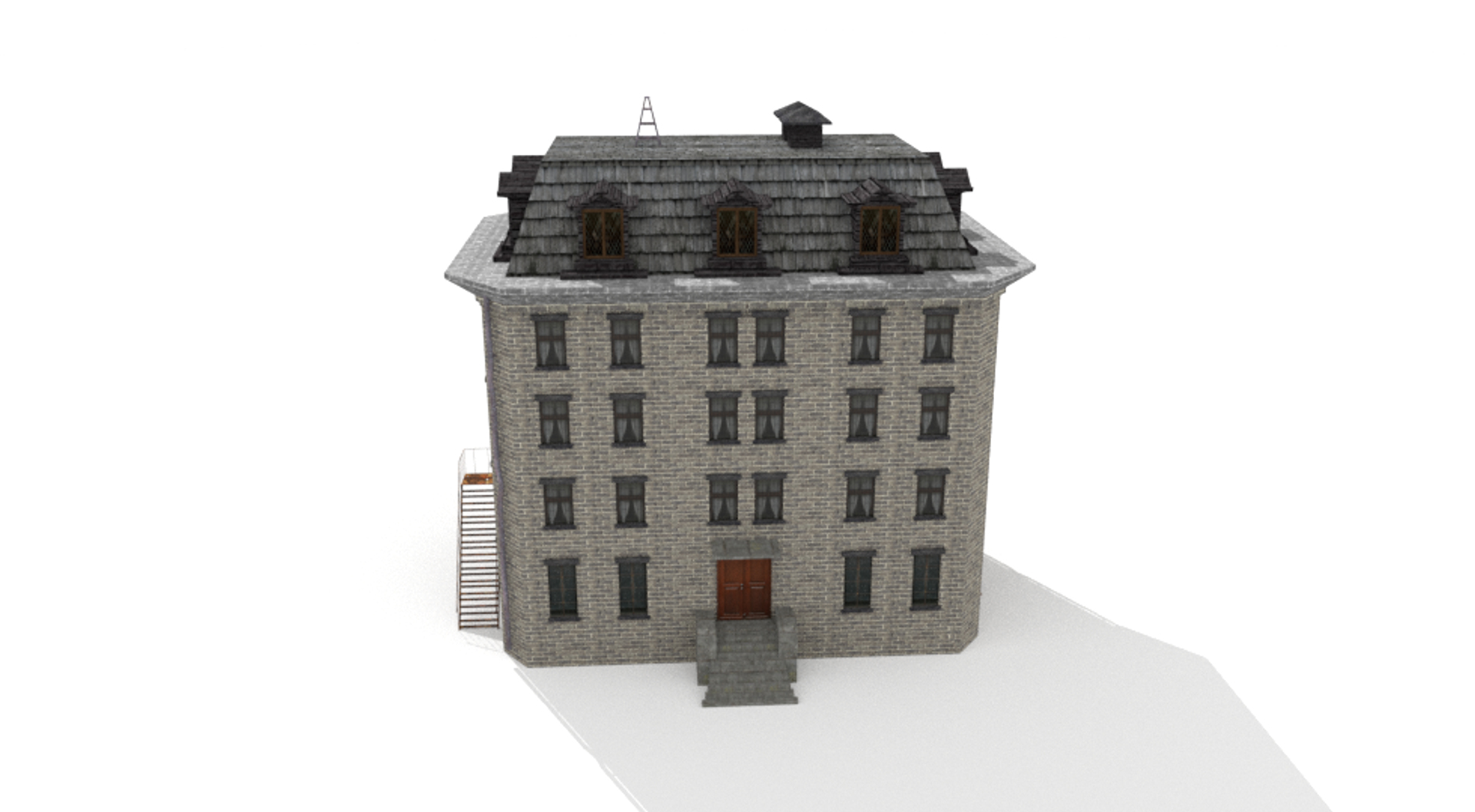 3D asylum building exterior - TurboSquid 1186260