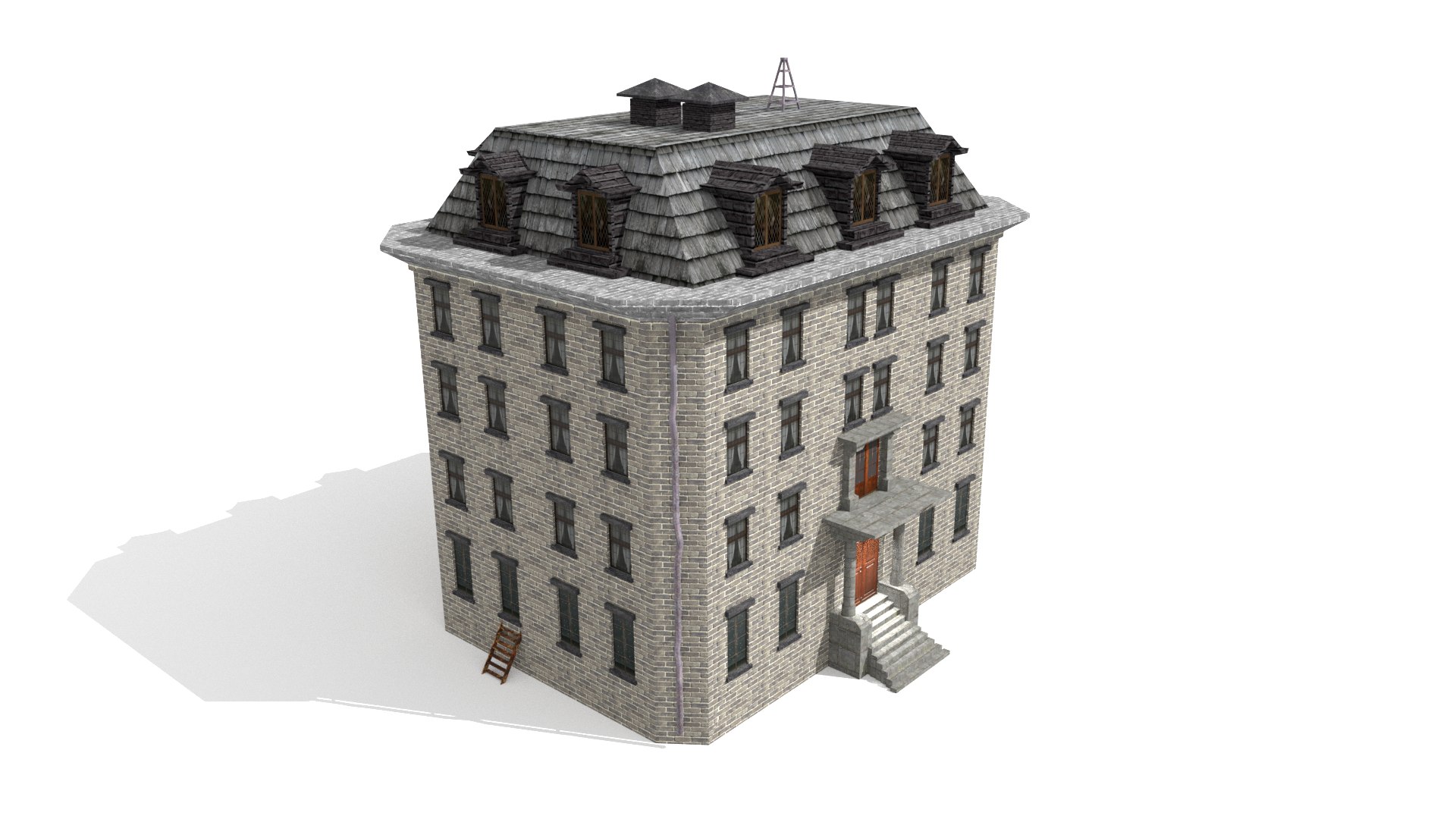 3D asylum building exterior - TurboSquid 1186260
