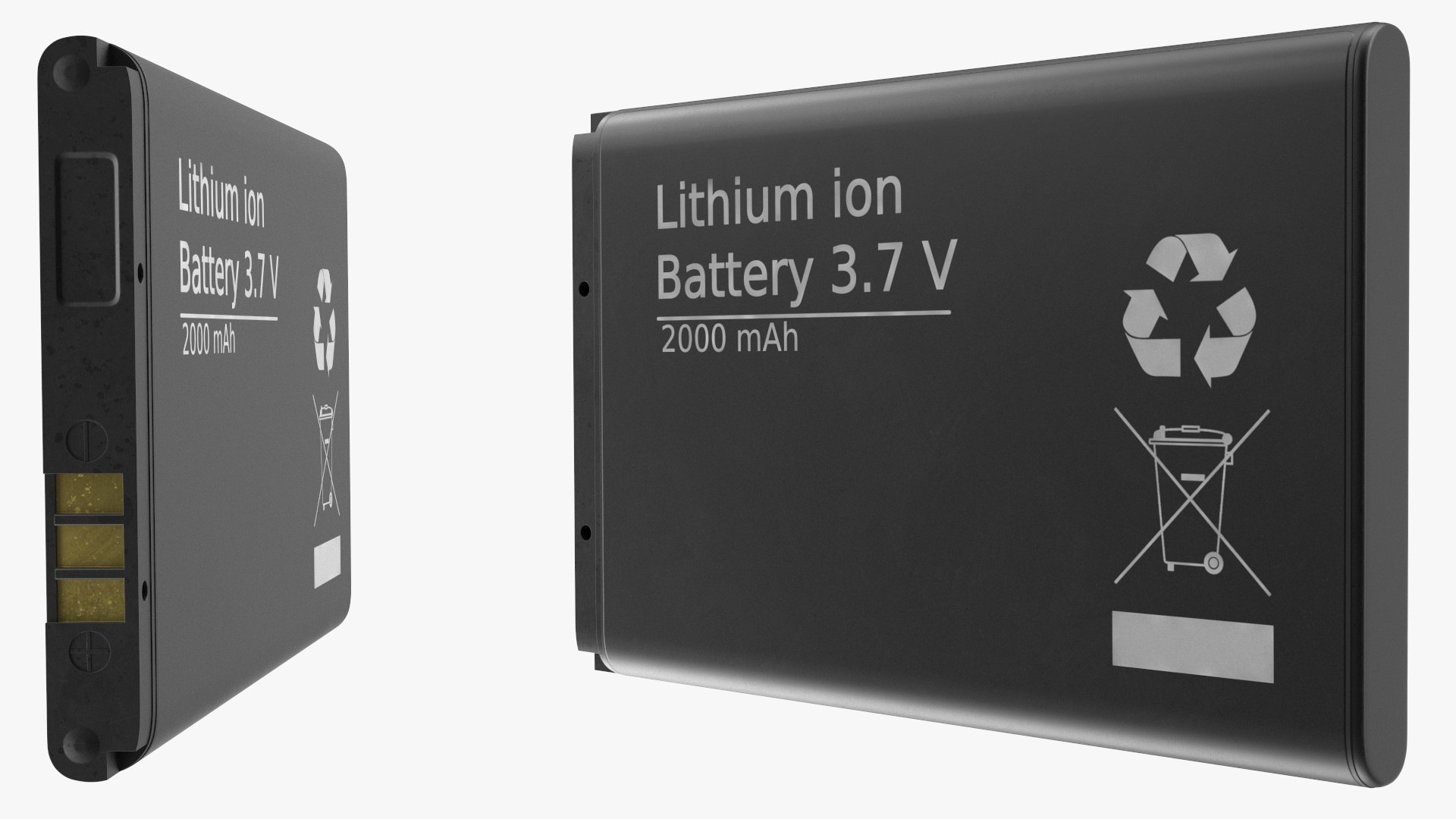 Lithium Ion Phone Battery Model - TurboSquid 2300086