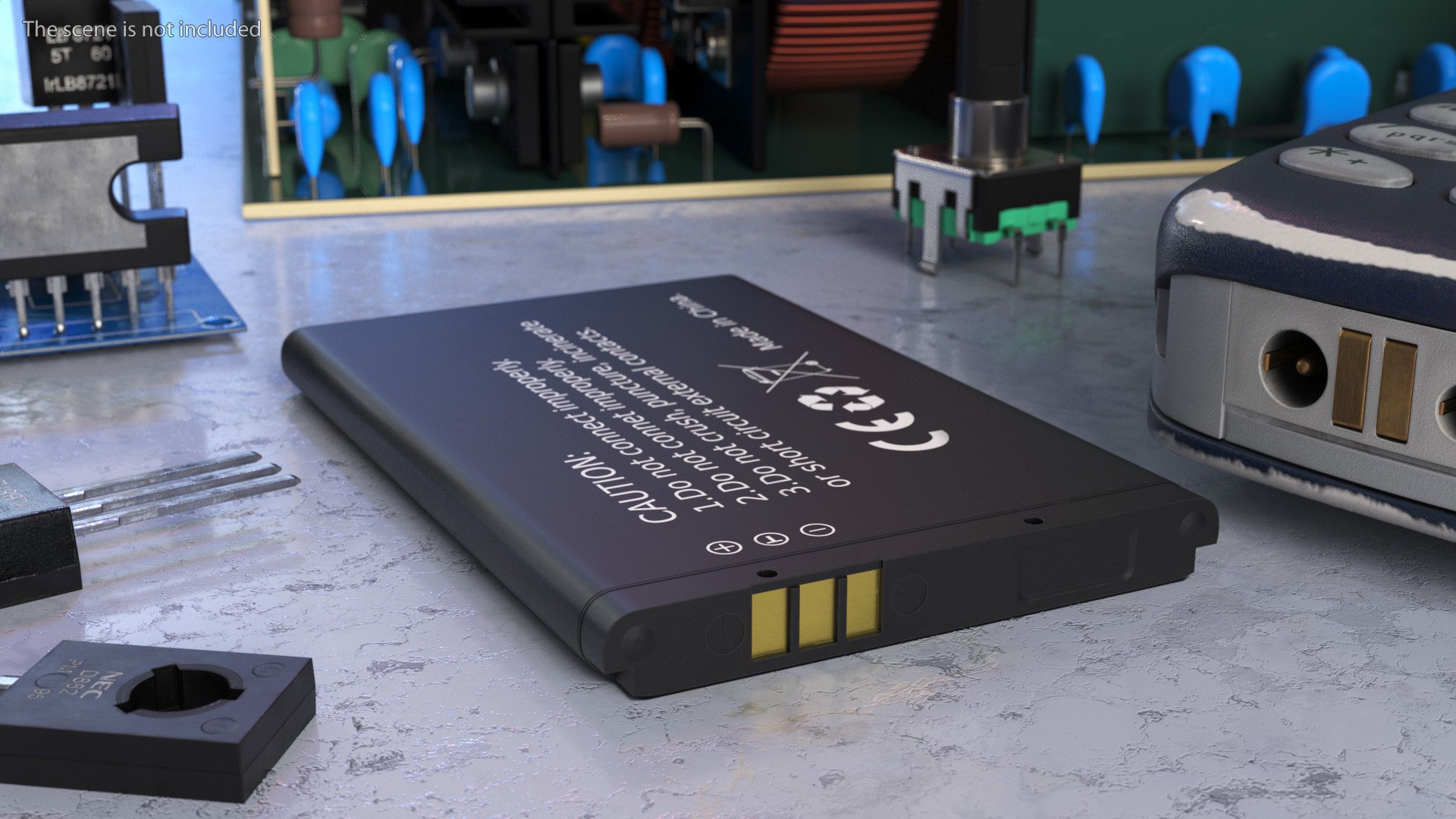 Lithium Ion Phone Battery Model - TurboSquid 2300086