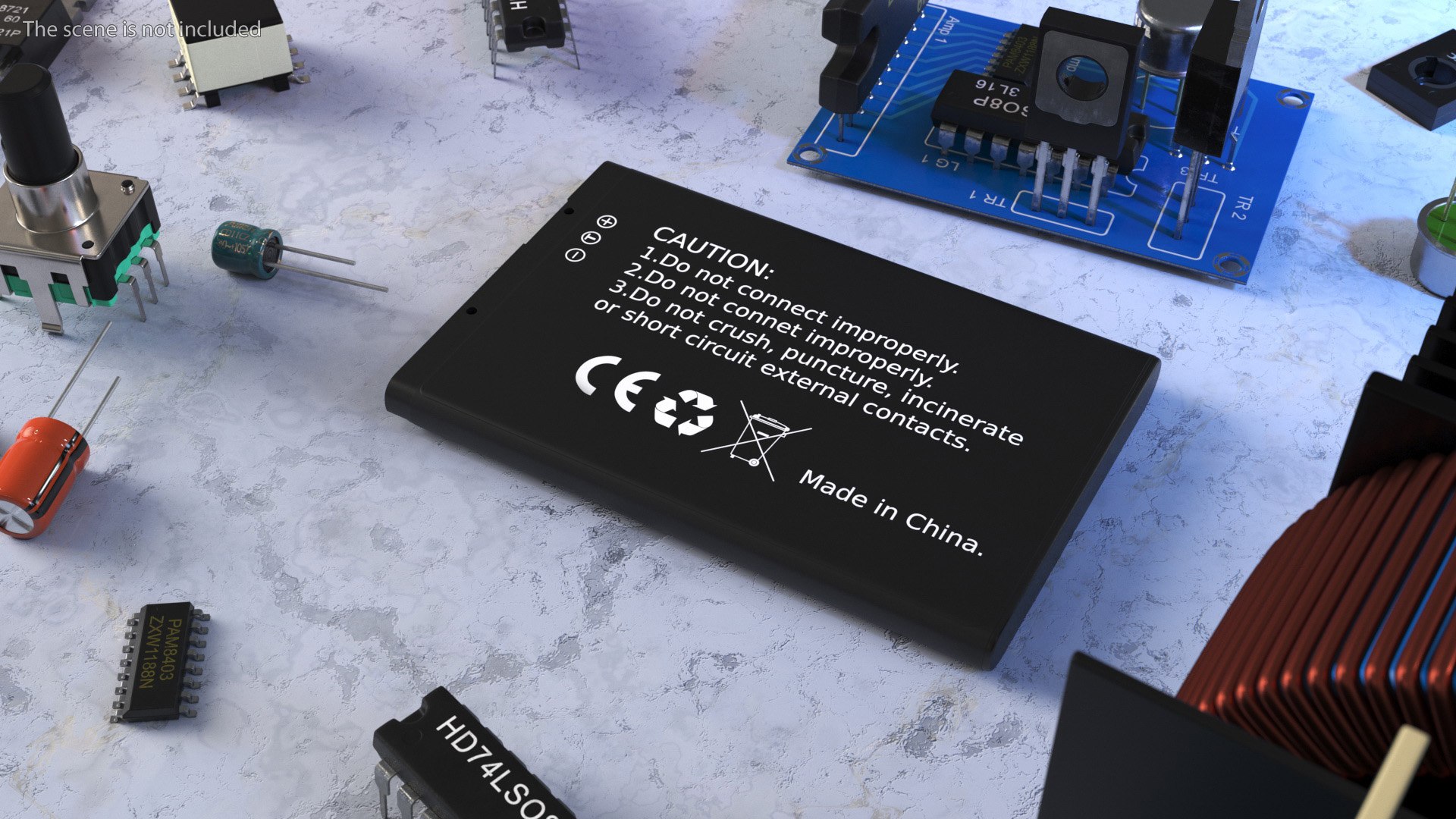 Lithium Ion Phone Battery Model - TurboSquid 2300086