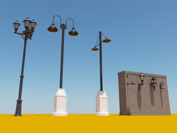 3d street lamp pack