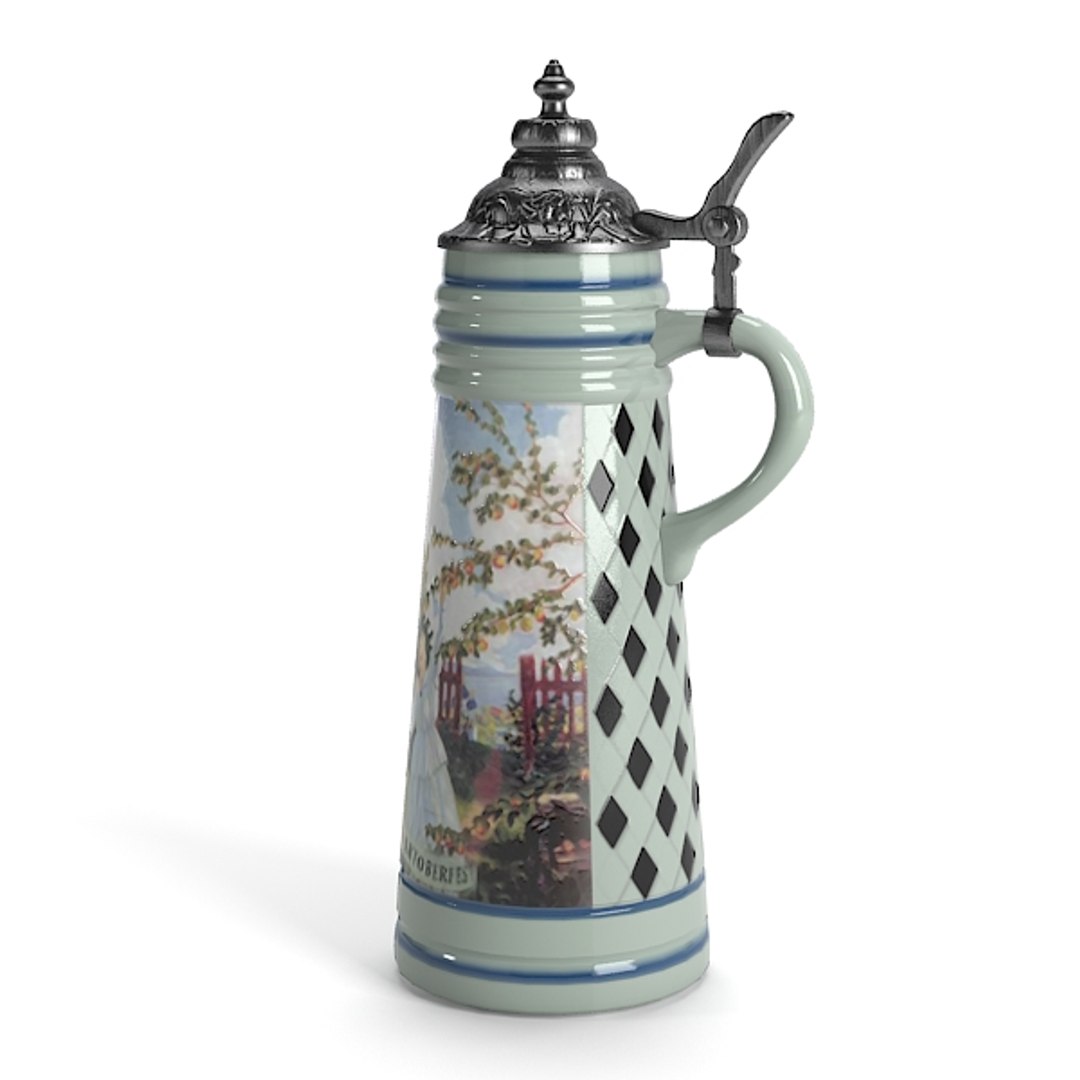 3d Engraved Beer Stein Model