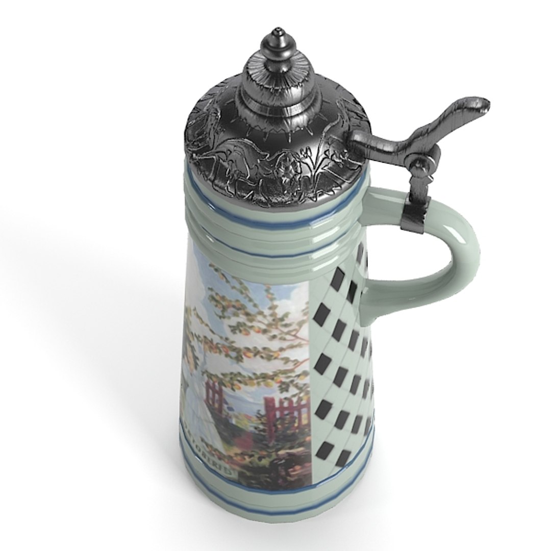 3d Engraved Beer Stein Model