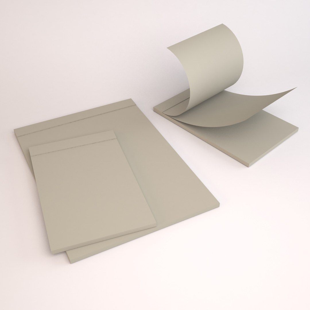 Legal Pads Paper 3d 3ds