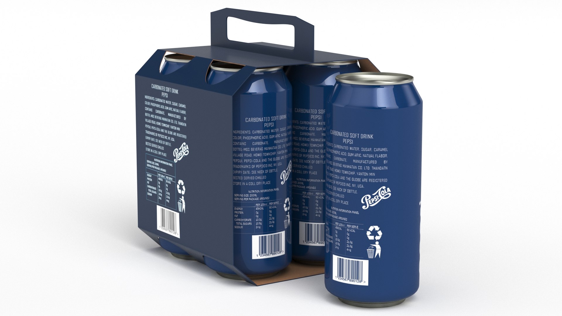3D Beverage Carton Packaging 4 Model - TurboSquid 1617391