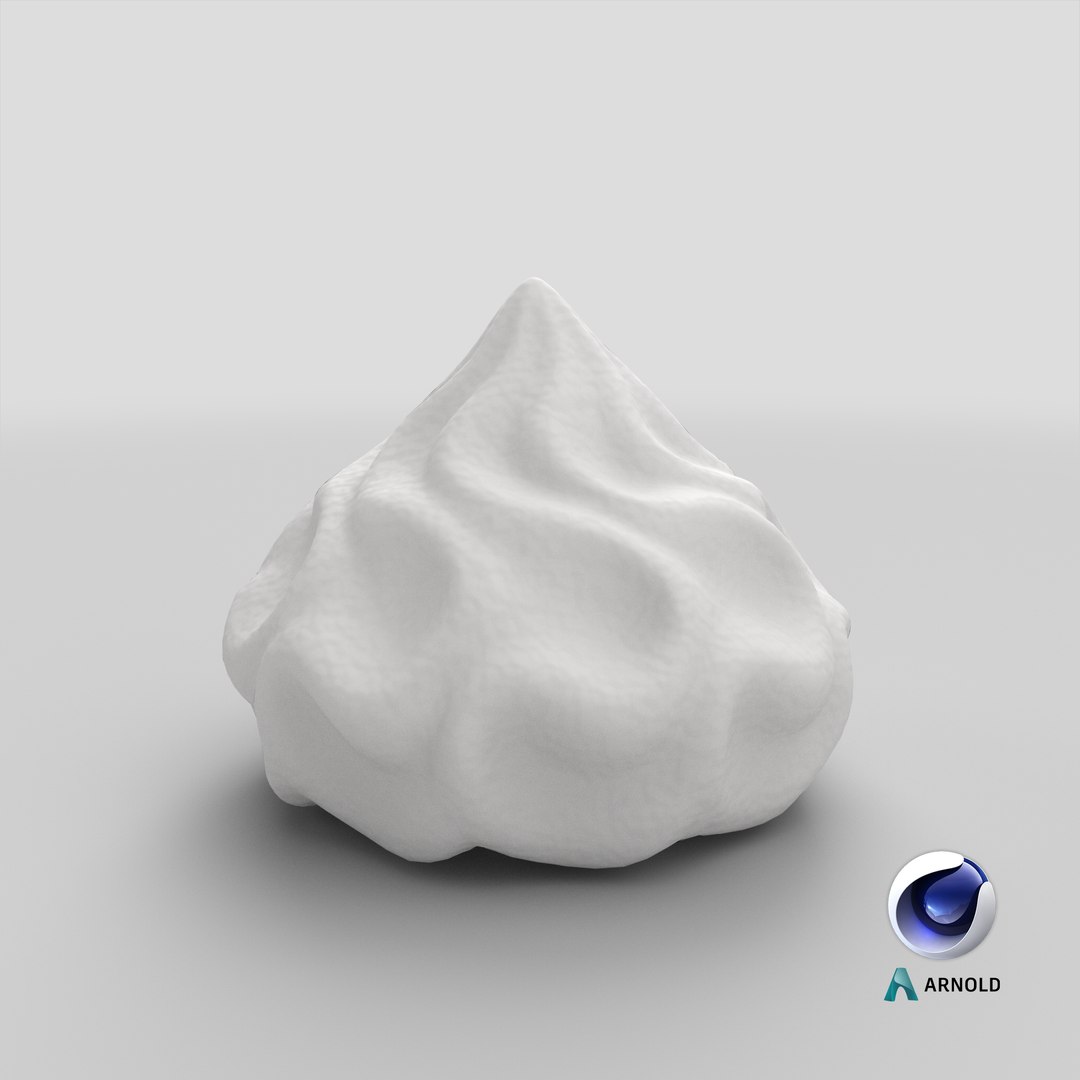 3D Whipped Cream 01 Model - TurboSquid 2038862